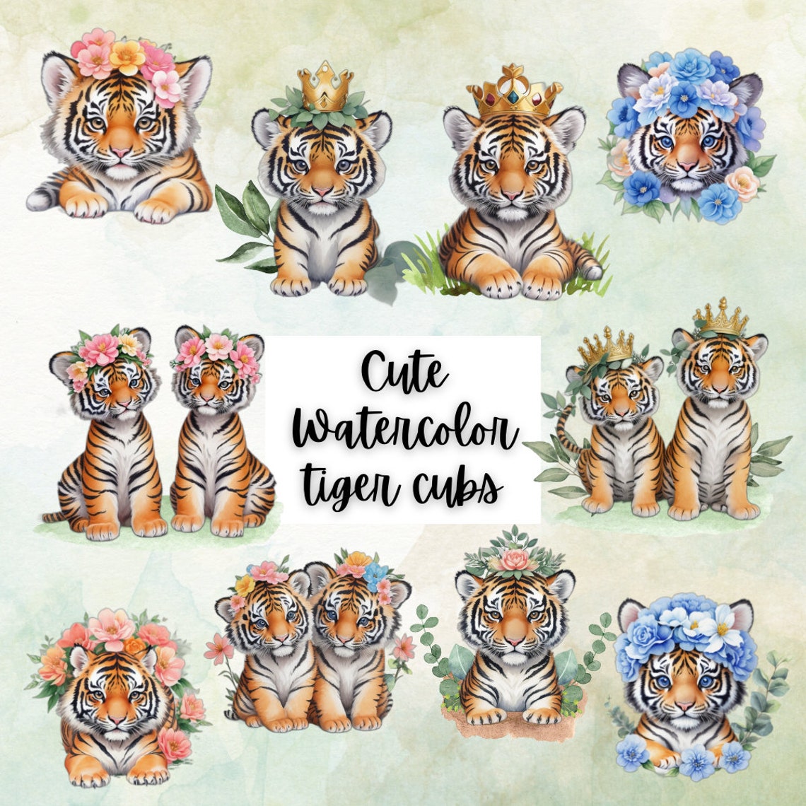 Tiger Clip Art Tiger Clipart Tiger Png Cute Tiger Tiger - Etsy