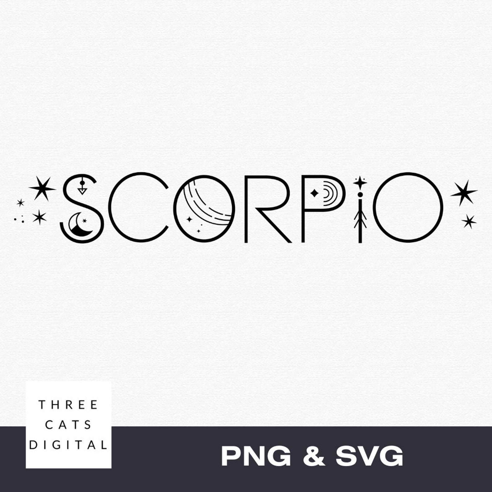 Scorpio Svg, Scorpio Png, Zodiac Svg, Celestial Svg, Astrology, Witchy ...