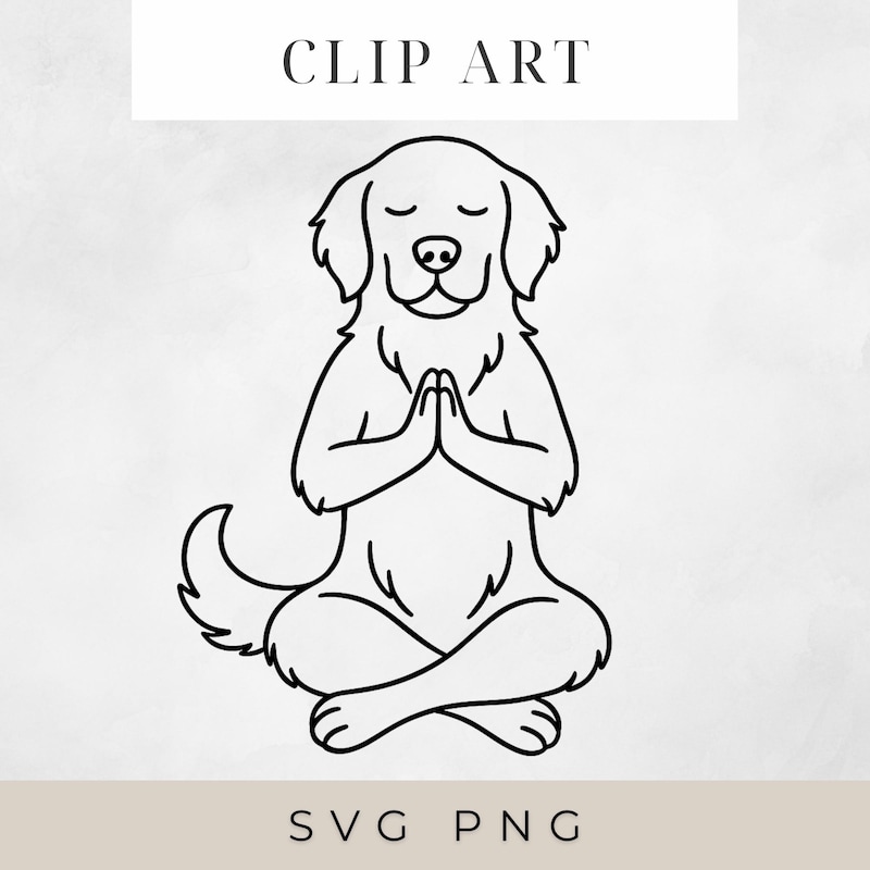 Dog Yoga Drawing - Etsy UK