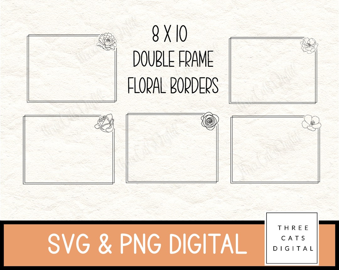 Double Frame SVG Bundle, Frame Svg, Clip Art for Cricut, Commercial and ...