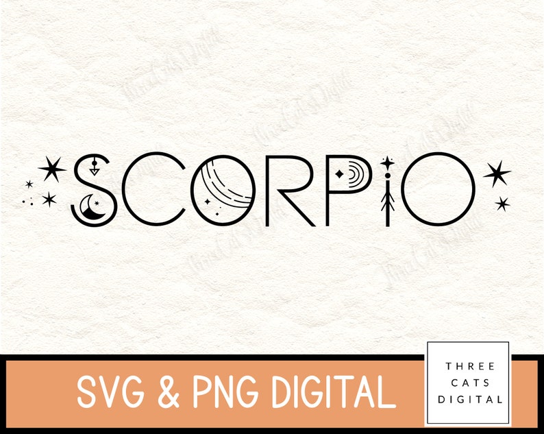 Scorpio Svg, Scorpio Png, Zodiac Svg, Celestial Svg, Astrology, Witchy ...