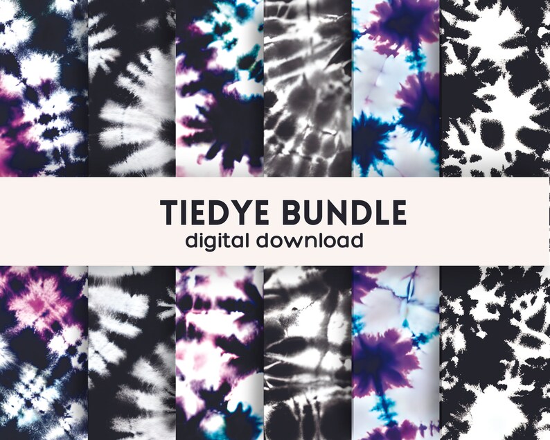 Tie Dye Digital Paper Black Tie Dye Papers Tiedye Digital - Etsy