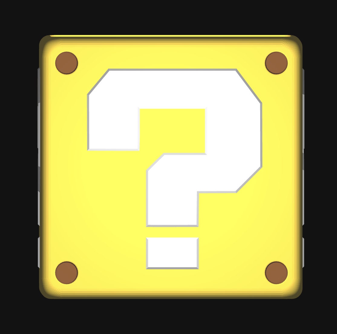 Super Mario Question Block STL - Etsy