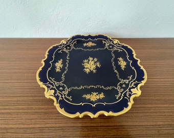 WEIMAR Porzellan Echt Kobalt Cobalt 24K Gold 20003 KATHARINA Pattern ...