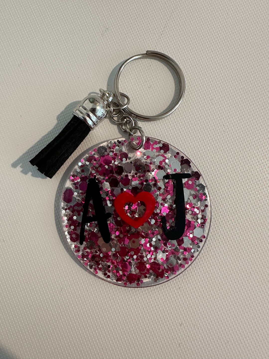 Cute Couple Initial Keychain - Etsy