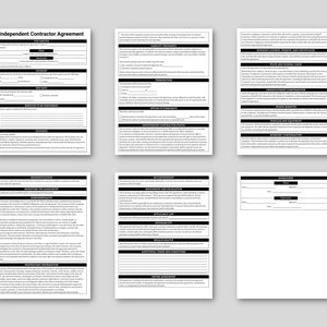 Editable Independent Contractor Agreement, Business Contract, Contract ...