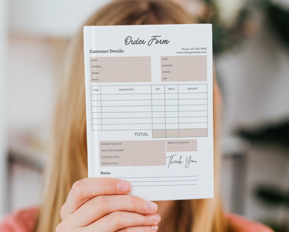 Printable Order Form Editable Crafters Order Form Template - Etsy