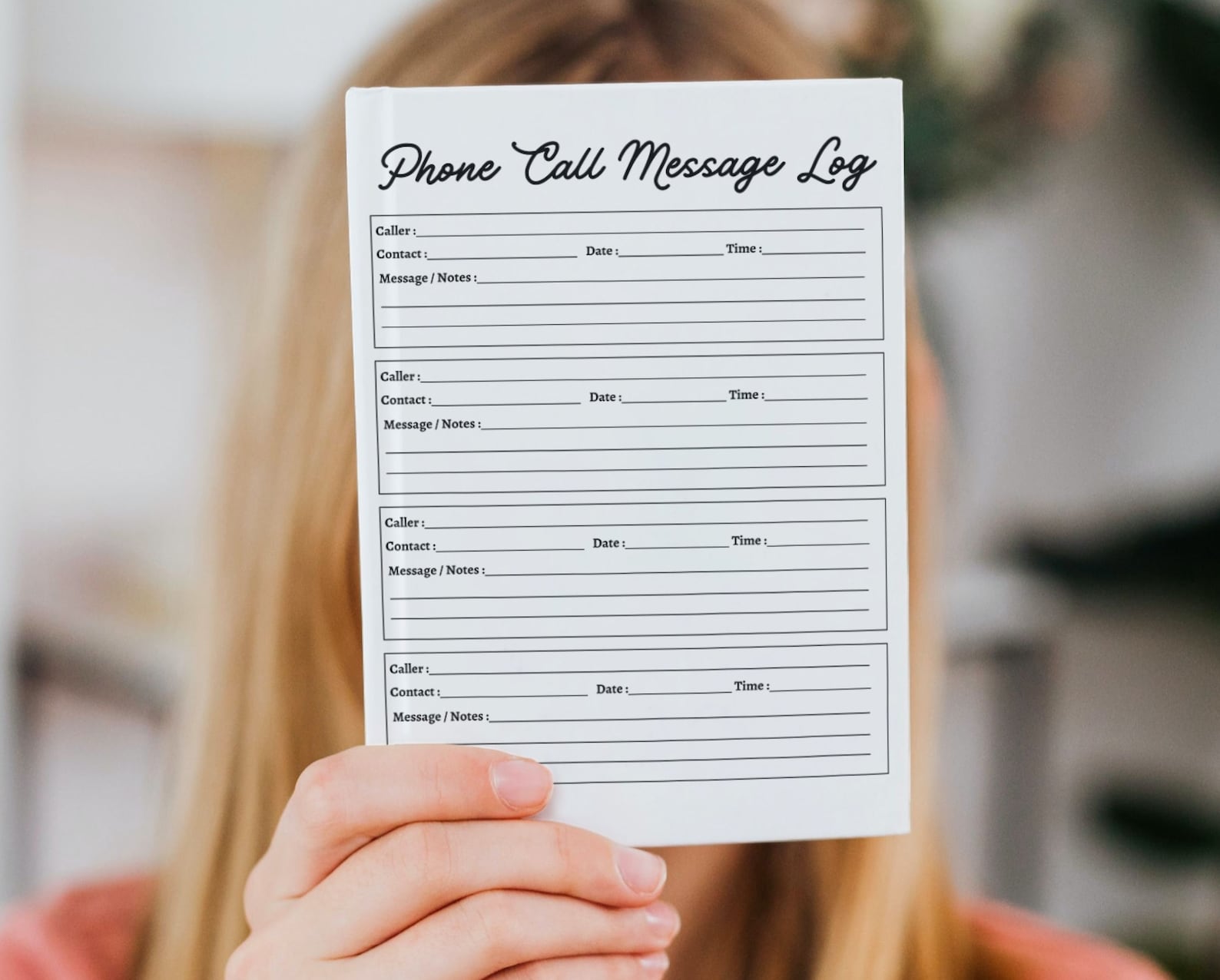 Phone Call Message Log Editable Fillable Telephone Template - Etsy
