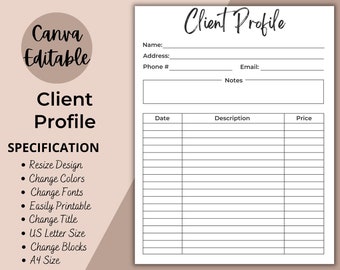 Printable Customer Acceptance Form Editable Client Intake - Etsy