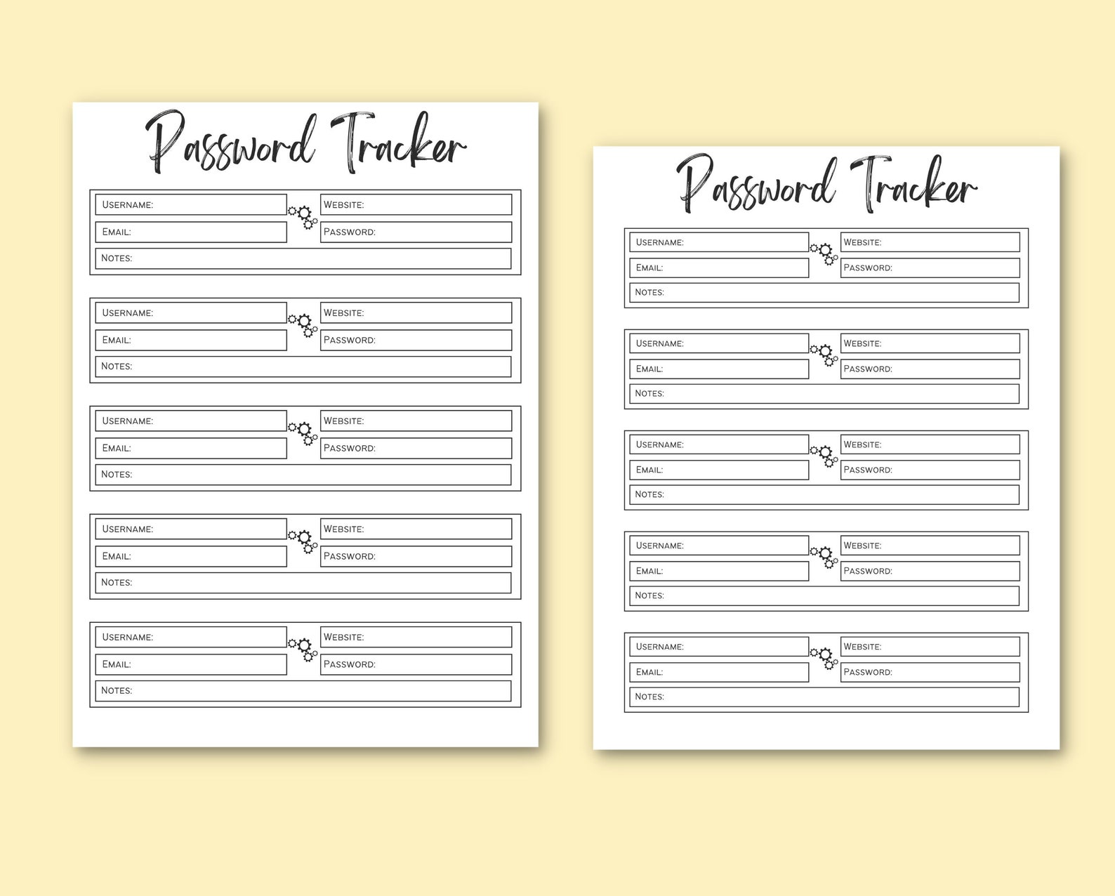Password Tracker Printable, Editable Password Log, Address Book Pages ...