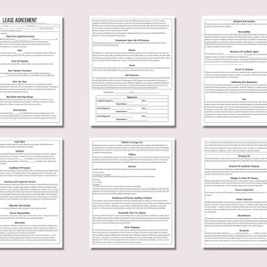 Residential Lease Agreement, Rental Agreement Template, Template ...