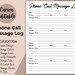 Phone Call Message Log, Editable Fillable Telephone Template ...