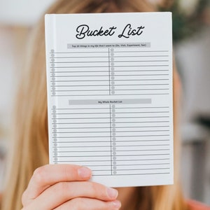 Bucket List, Printable Bucket List Tracker, Bucket Checklist, Bucket Template, Minimal Bucket to ...