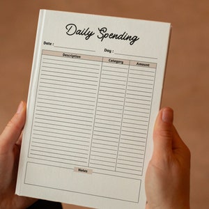 Daily Spending Tracker, Printable Spending Tracker, Expense Tracker ...