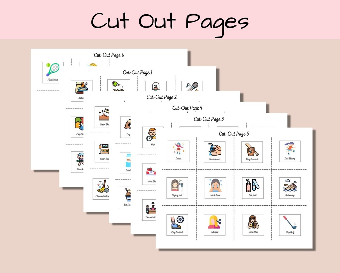 Printable Daily Visual Routine Chart With Cards Responsibility - Etsy