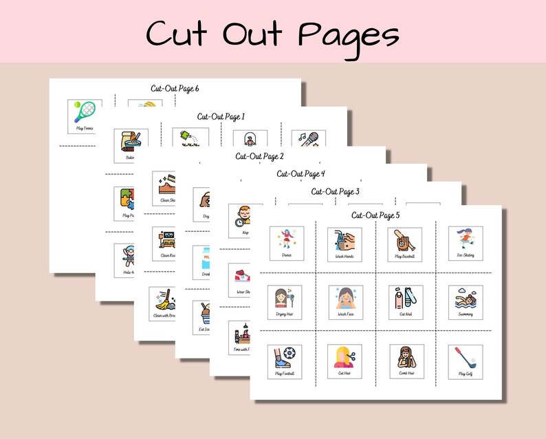 Printable Daily Visual Routine Chart With Cards Responsibility - Etsy