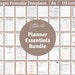 Planner Essentials Bundle, Printable Daily Weekly Monthly Planner ...