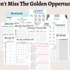 Budget Planner Bundle, Printable Budget Planner Kit - Weekly Budget ...