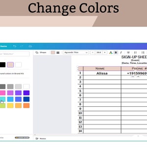 Editable Sign up Sheet, 2 Email Sign up Forms, PRINTABLE Sign Up ...