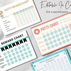 POTTY TRAINING CHART| Potty Chart | Toilet Training| Star Chart| Kids ...