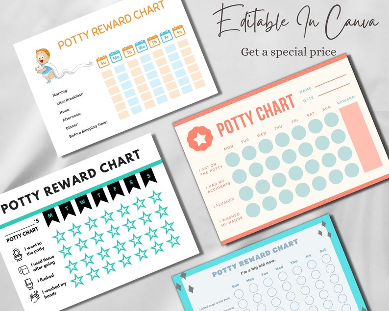 POTTY TRAINING CHART Potty Chart Toilet Training Star - Etsy