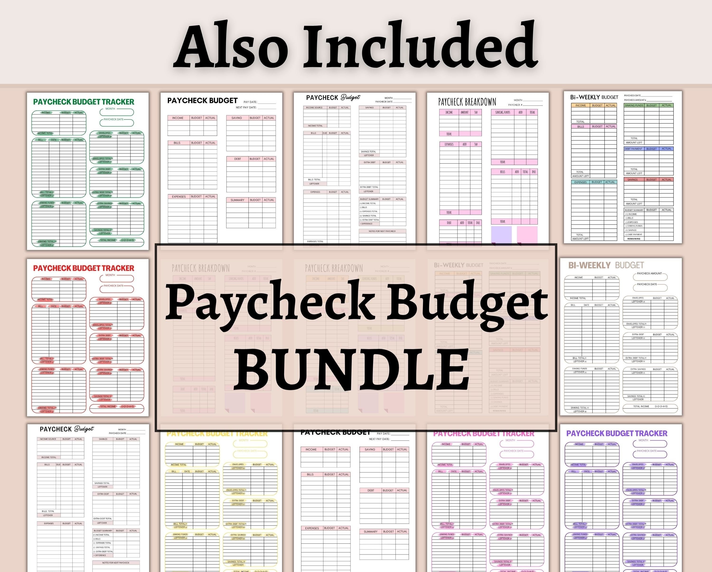 Budget Planner Bundle, Printable Budget Planner Kit - Weekly Budget ...