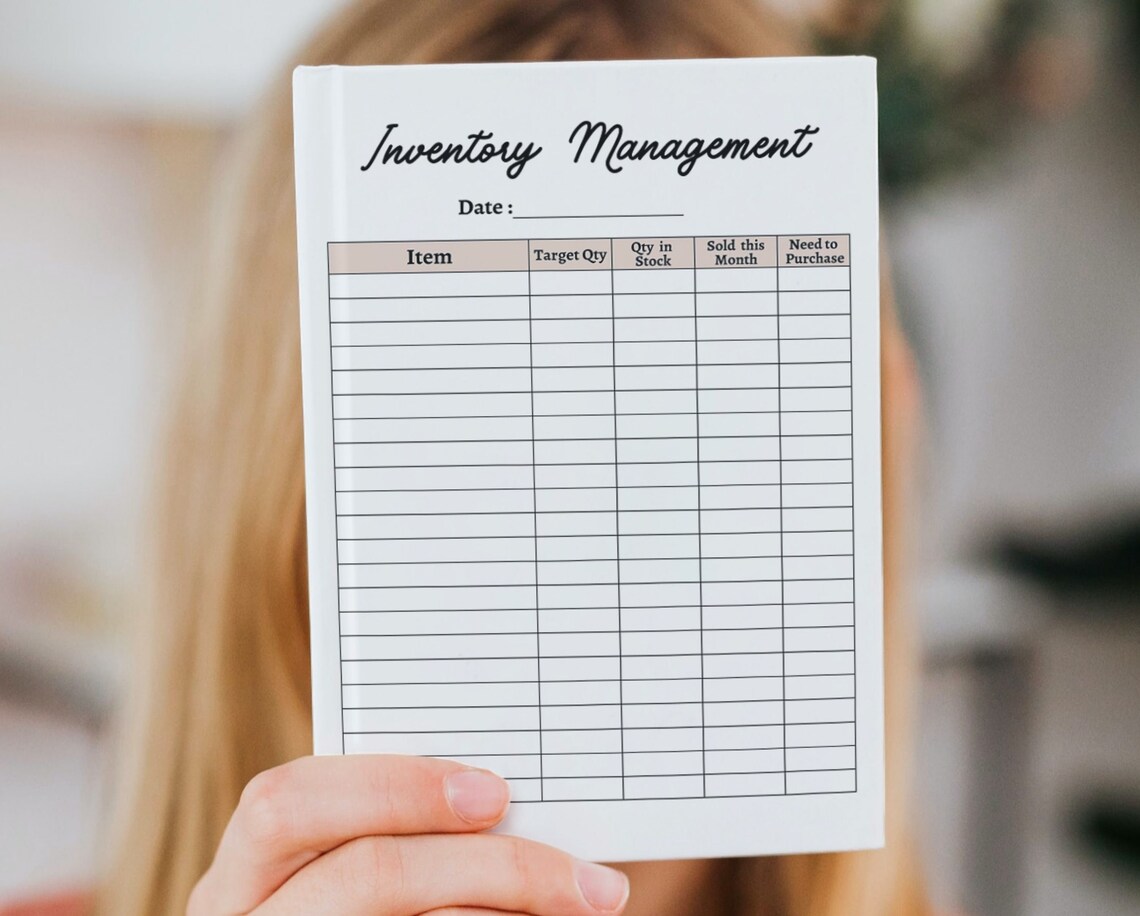 Editable Inventory Management Inventory Checklist Sheet - Etsy