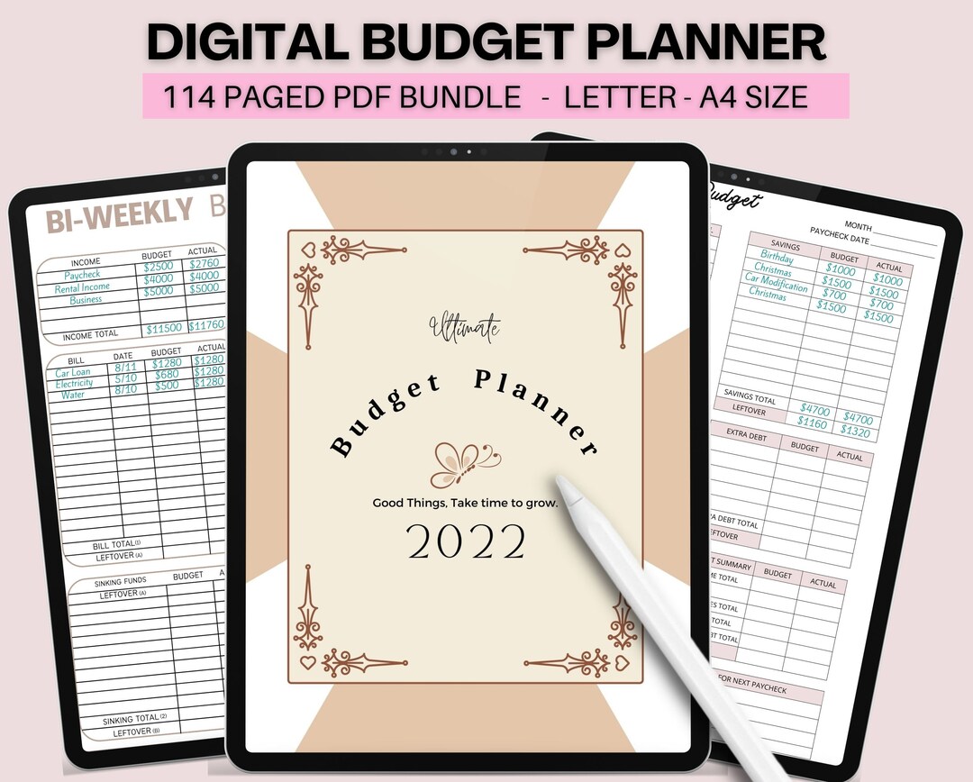 Budget Planner Bundle, Printable Budget Planner Kit - Weekly Budget ...