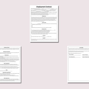 Employment Job Contract Agreement - Employment Job Service Contract ...