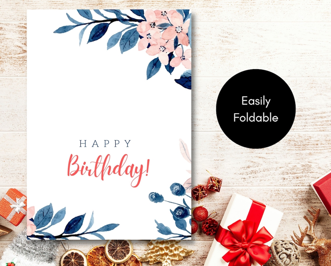 Printable Cards Birthday Birthday Card Printable Happy - Etsy