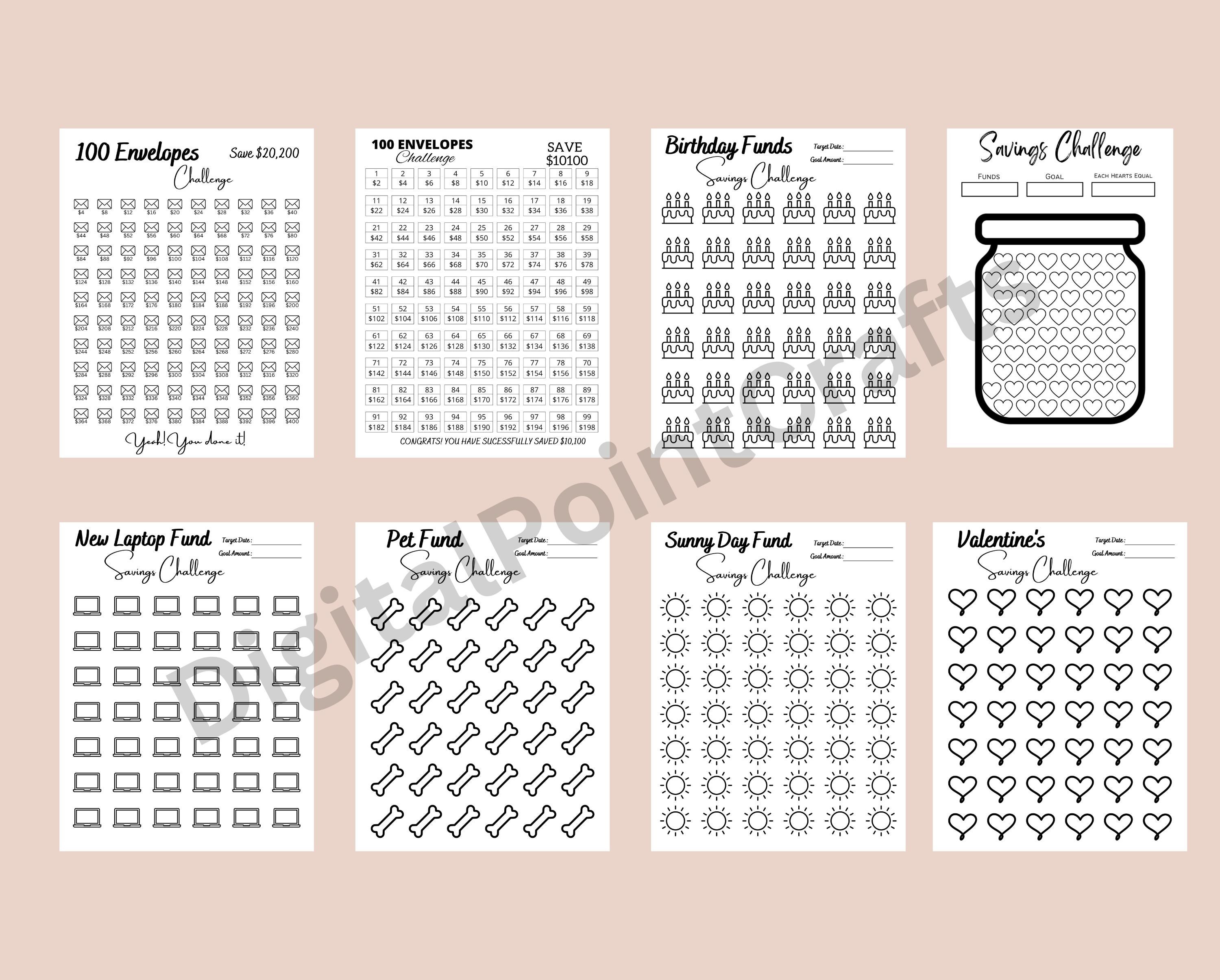 Mega Savings Challenge Bundle Savings Challenge Printable - Etsy