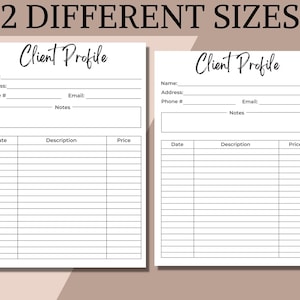 Editable Client Profile Template B2B Business Client Profile Printable ...