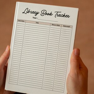 Printable Library Book Tracker Book Log Library Book Return, Reading ...