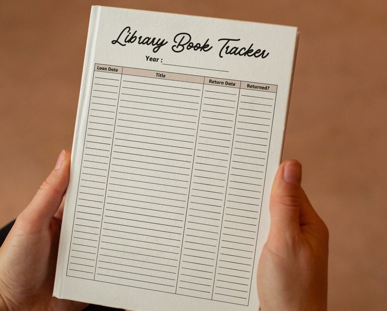 Printable Library Book Tracker Book Log Library Book - Etsy