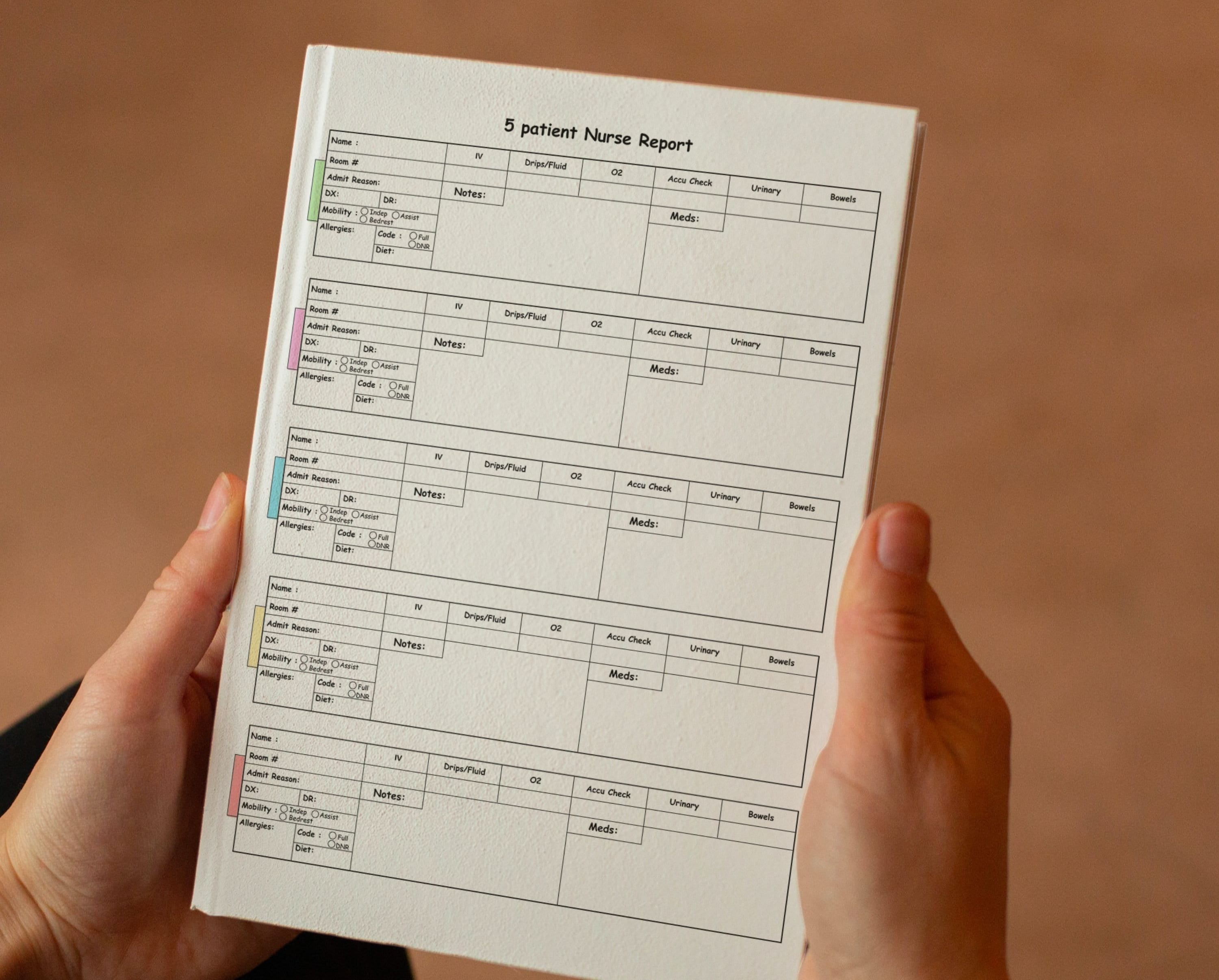 5 Patient Report Sheet Patient Report Sheet Printablenursing - Etsy