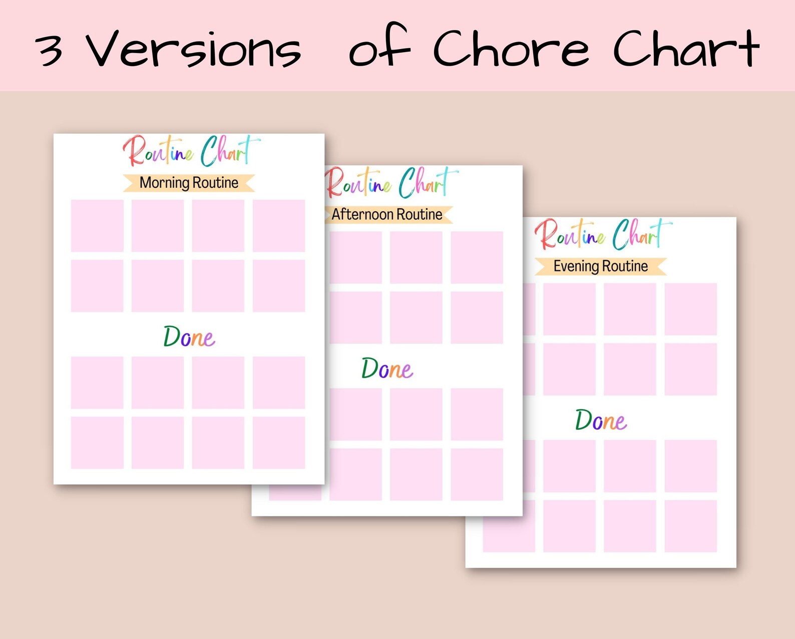 Printable Daily Visual Routine Chart With Cards Responsibility - Etsy