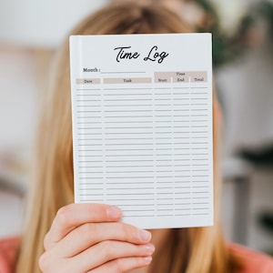 Printable Time Log, Timesheet, Simple Time Log, Easy Timesheet, Time ...