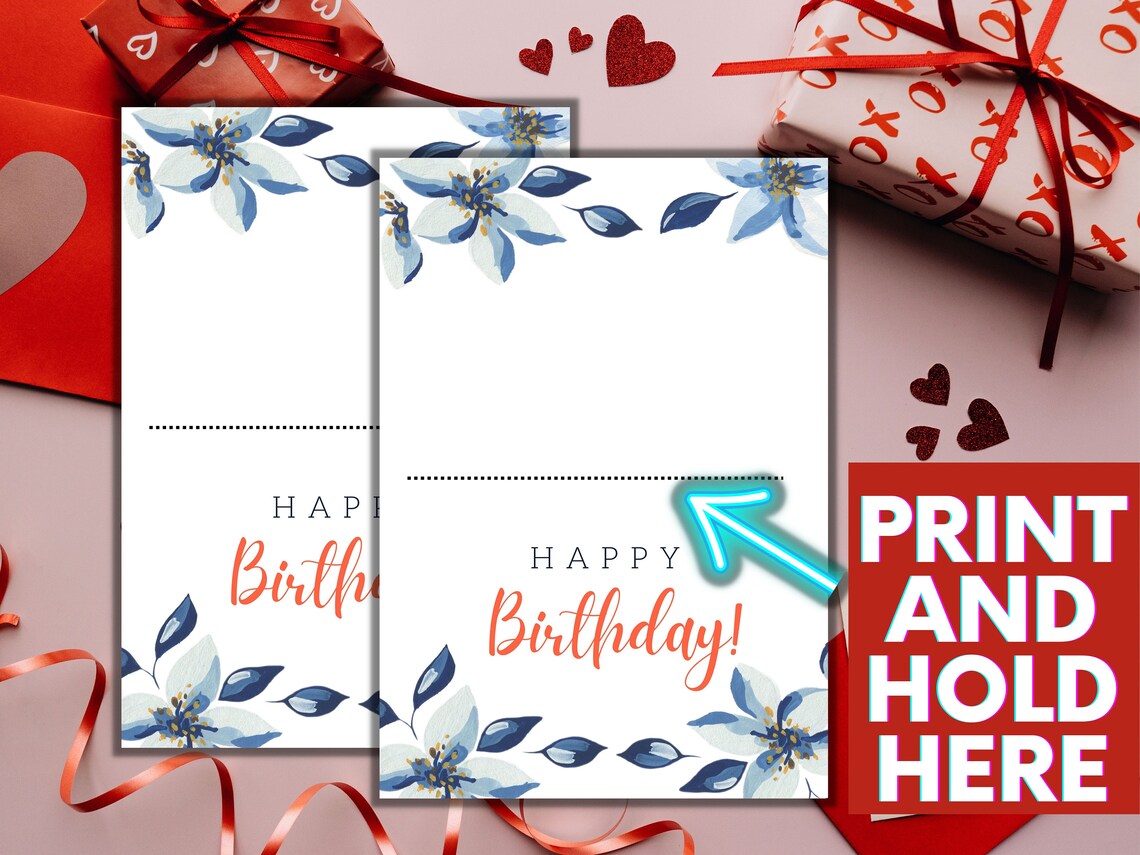 PRINTABLE EDITABLE Happy Birthday Card Instant/digital | Etsy