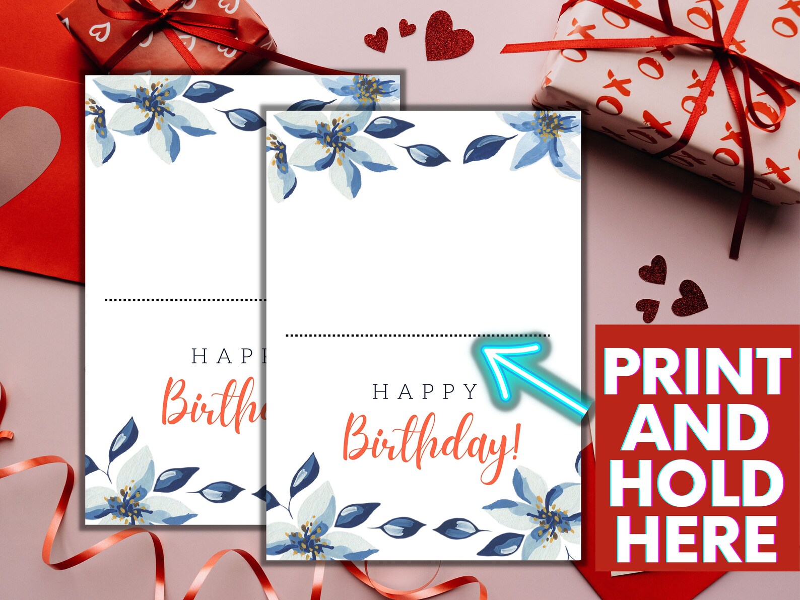PRINTABLE EDITABLE Happy Birthday Card Instant/digital | Etsy