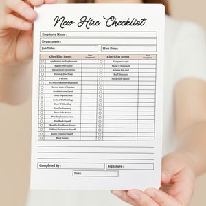New Hire Checklist, New Hiring Forms, Onboarding New Hire List, New ...