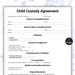 Simple Child Custody Agreement, One Page 50/50 Joint Custody Agreement ...