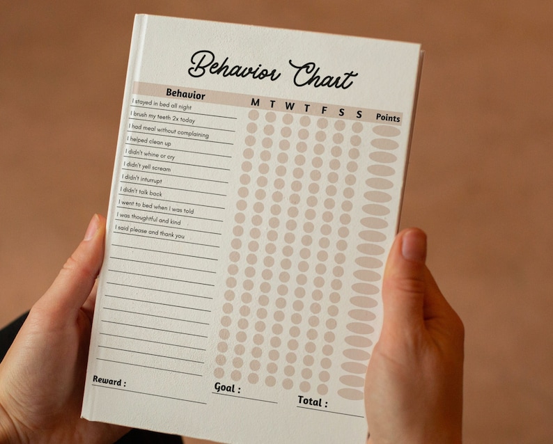 Kids Behavior Reward Chart Printable, Editable, Digital PDF Good ...