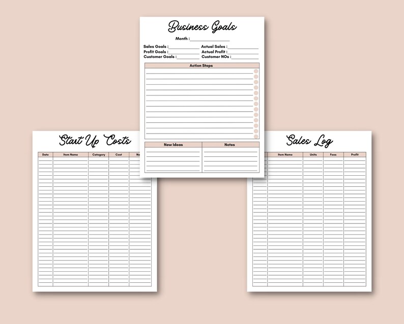 Business Organization Planner Printable Tracker Editable - Etsy