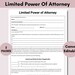 Limited Power of Attorney File, Printable Finance Property Sale ...