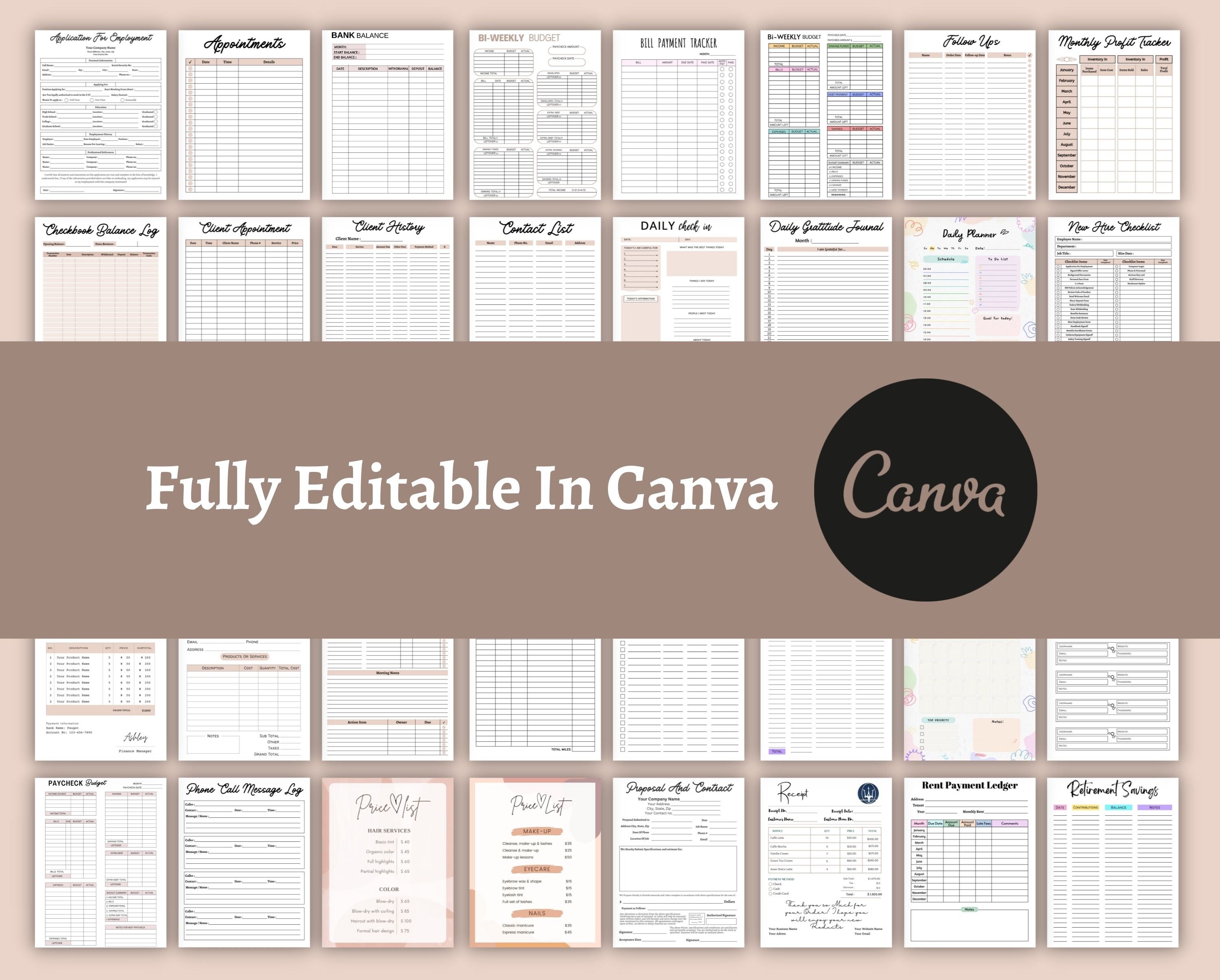 Planner Essentials Bundle Printable Daily Weekly Monthly - Etsy