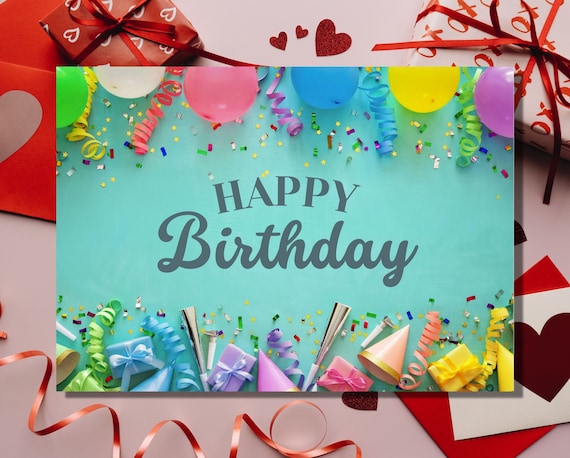 Printable Happy Birthday Card Greetings Card Printable - Etsy