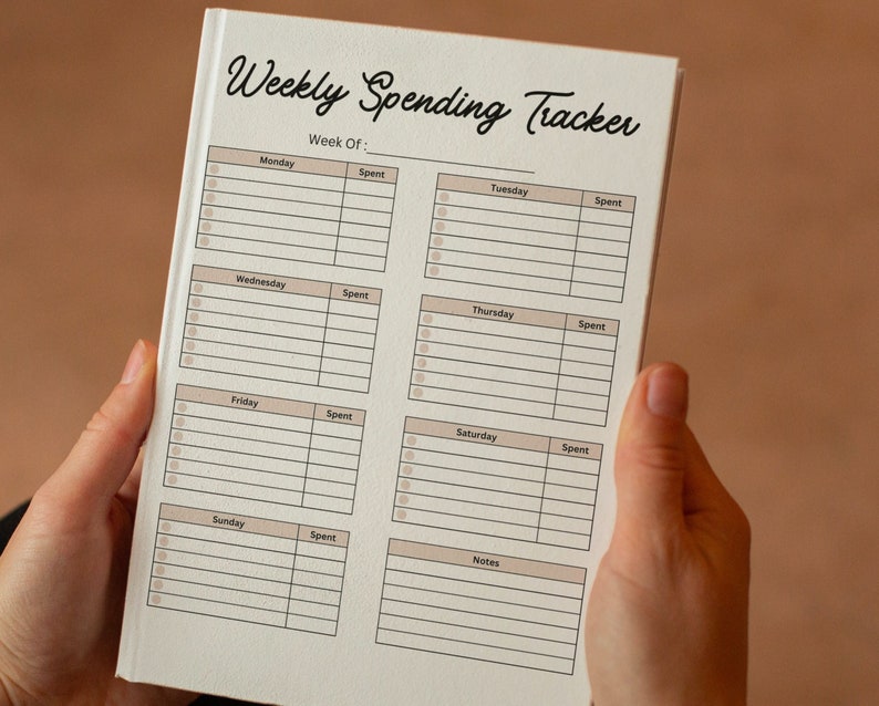 Weekly Spending Tracker Expense Tracker Printable Editable - Etsy