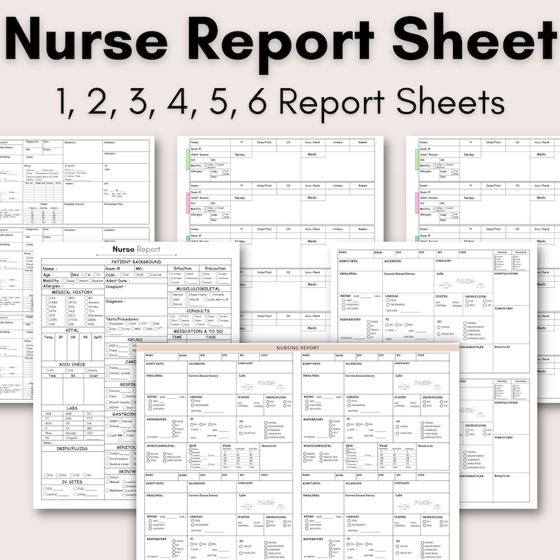 Nurse Hourly Rounding Sheet - Etsy