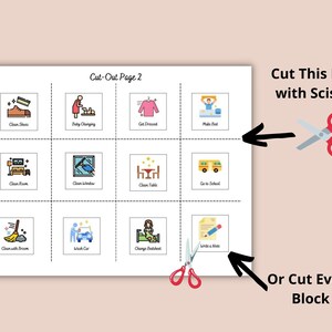 Printable Daily Visual Routine Chart With Cards Responsibility Morning ...