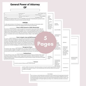 General Power of Attorney | General Power of Attorney Form | Editable ...
